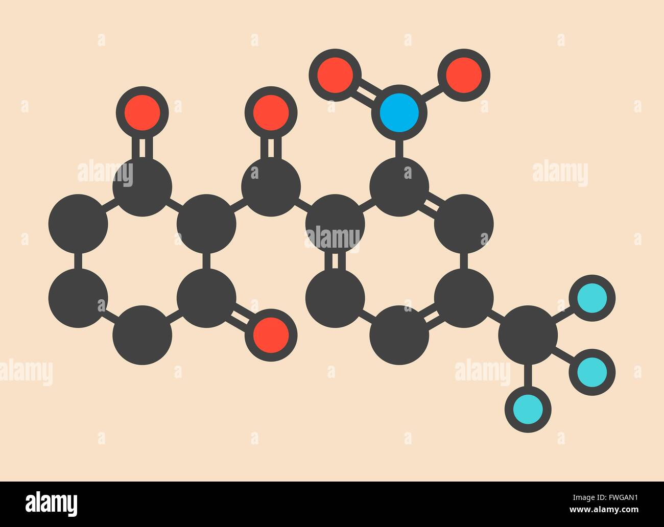 Nitisonone hereditary tyrosinemia type 1 drug molecule Stylized ...