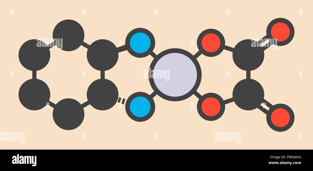 Oxaliplatin cancer chemotherapy drug molecule Stylized skeletal formula ...