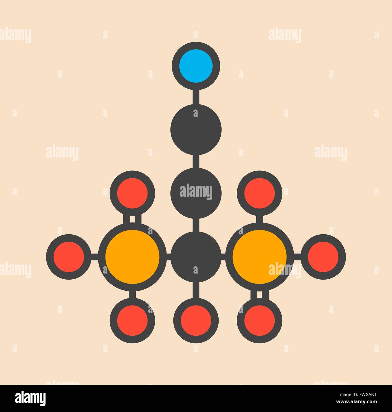 Pamidronic acid (pamidronate) osteoporosis drug molecule ...