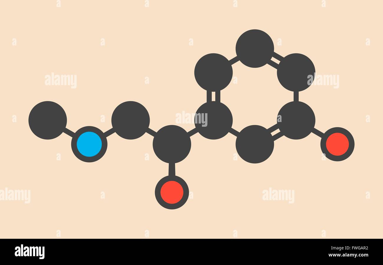 Phenylephrine nasal decongestant drug molecule Stylized skeletal ...