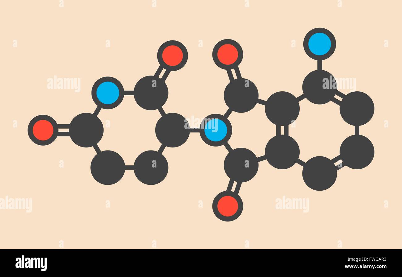 Pomalidomide multiple myeloma drug molecule Related to thalidomide ...