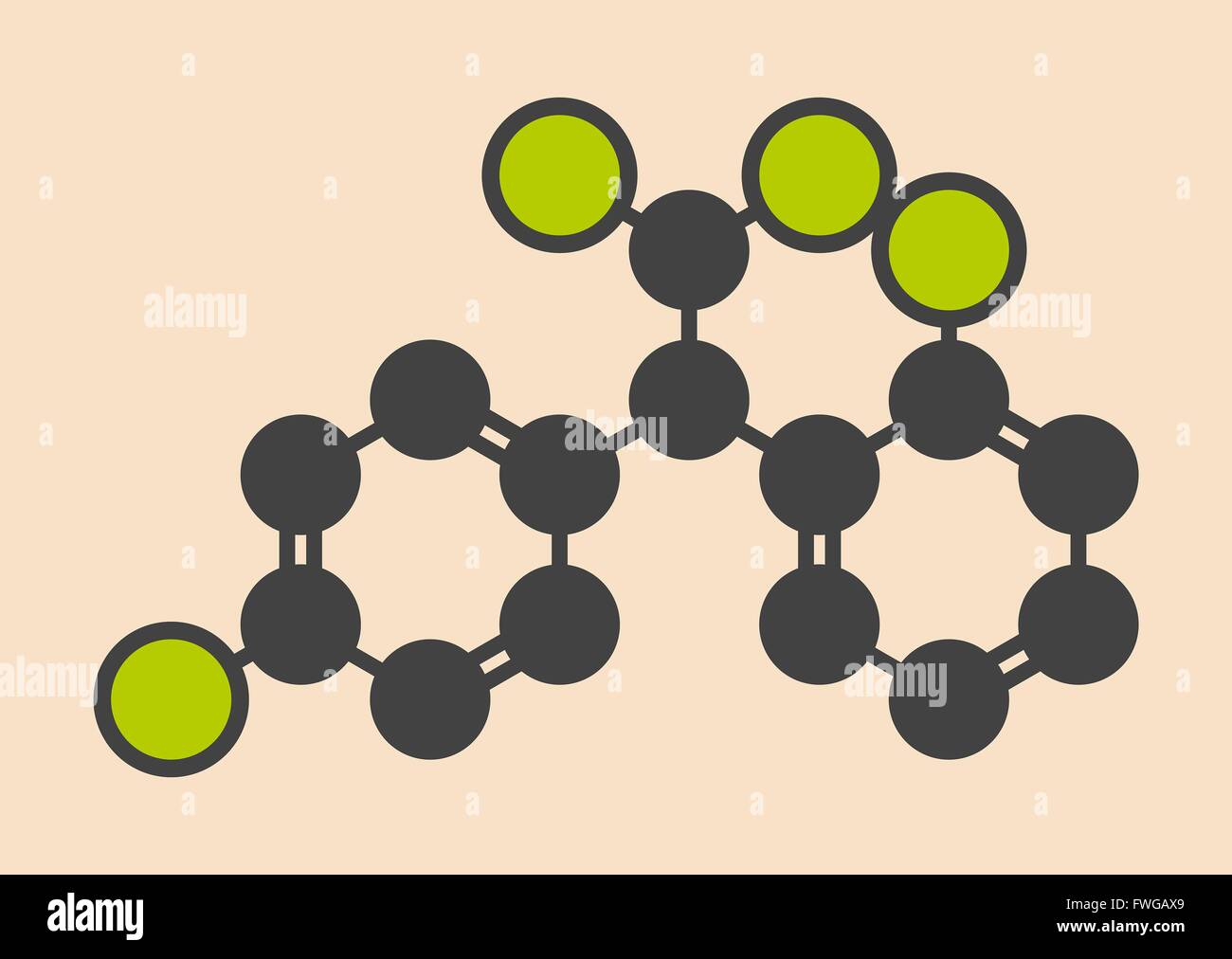 Mitotane cancer drug molecule Stylized skeletal formula (chemical ...