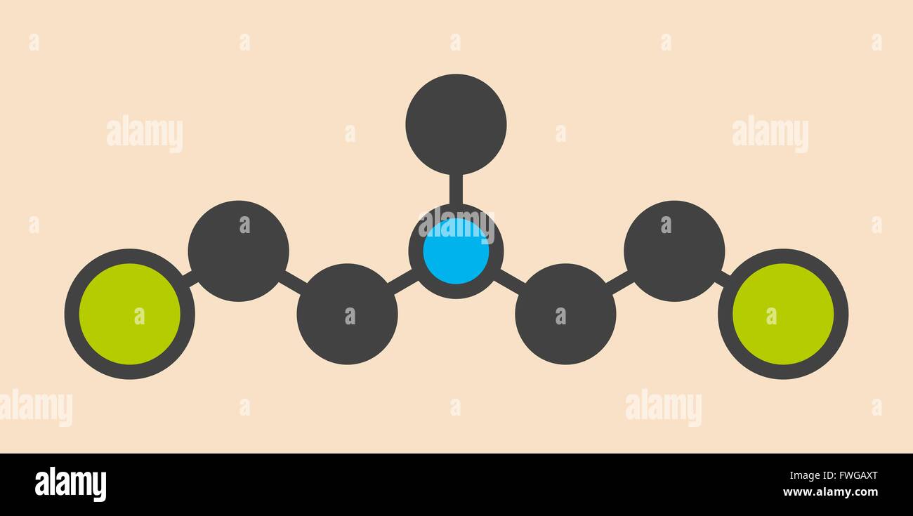Chlormethine (mechlorethamine mustine HN2) cancer chemotherapy drug ...