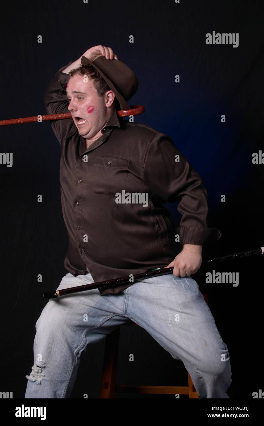 Bad Comedian Being "Hooked" Off-Stage Stock Photo - Alamy