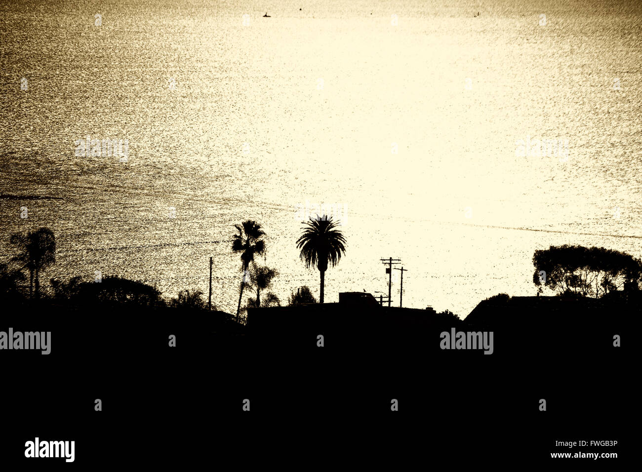 Sunset Harbor Los Angeles Stock Photo - Alamy