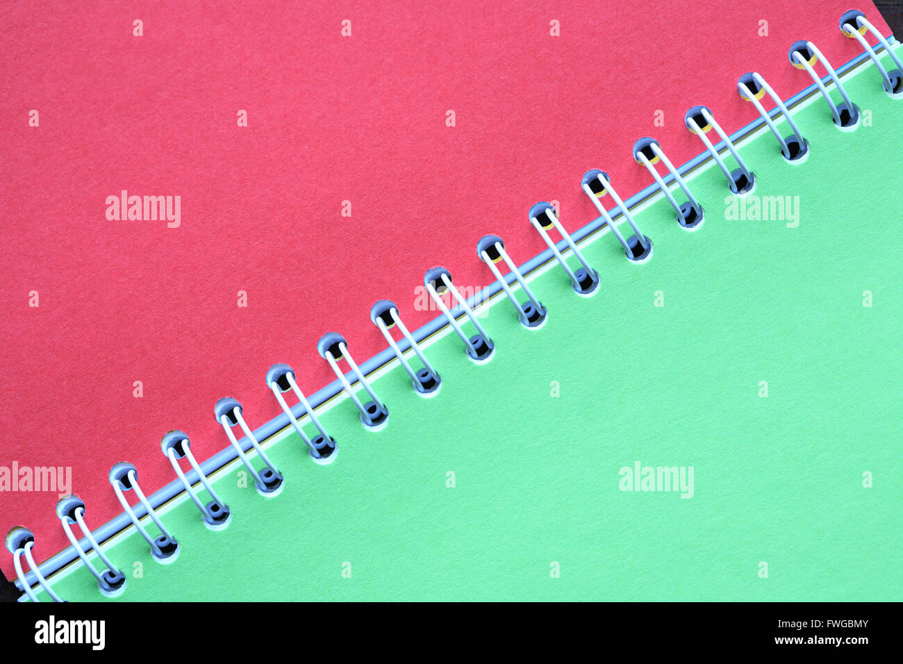 Closeup of open notebook with color pages. Nice background Stock Photo ...