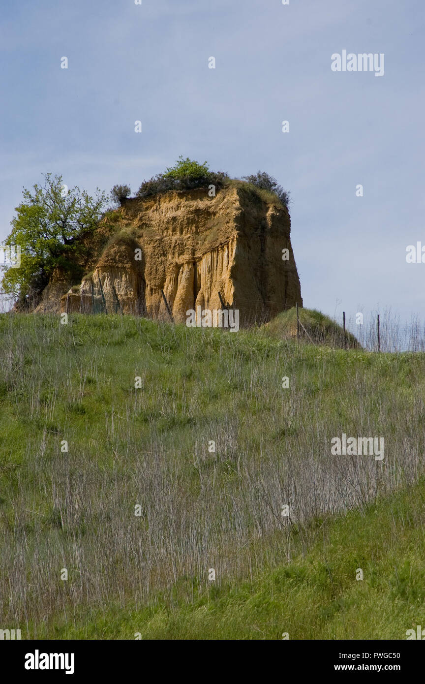Reggello, canyons valley. Tuscany trekking offers beautiful landscapes ...
