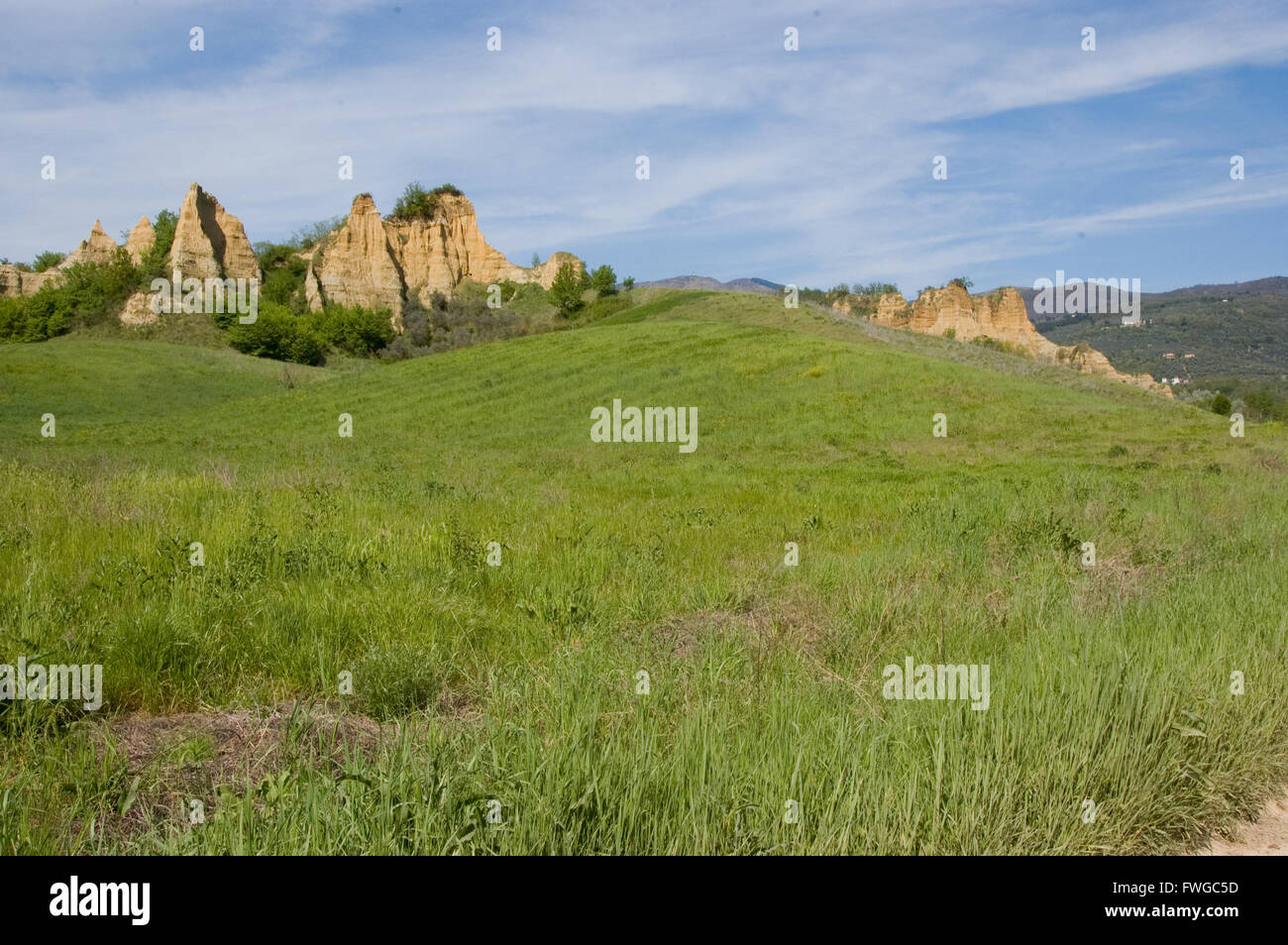 Reggello, canyons valley. Tuscany trekking offers beautiful landscapes ...