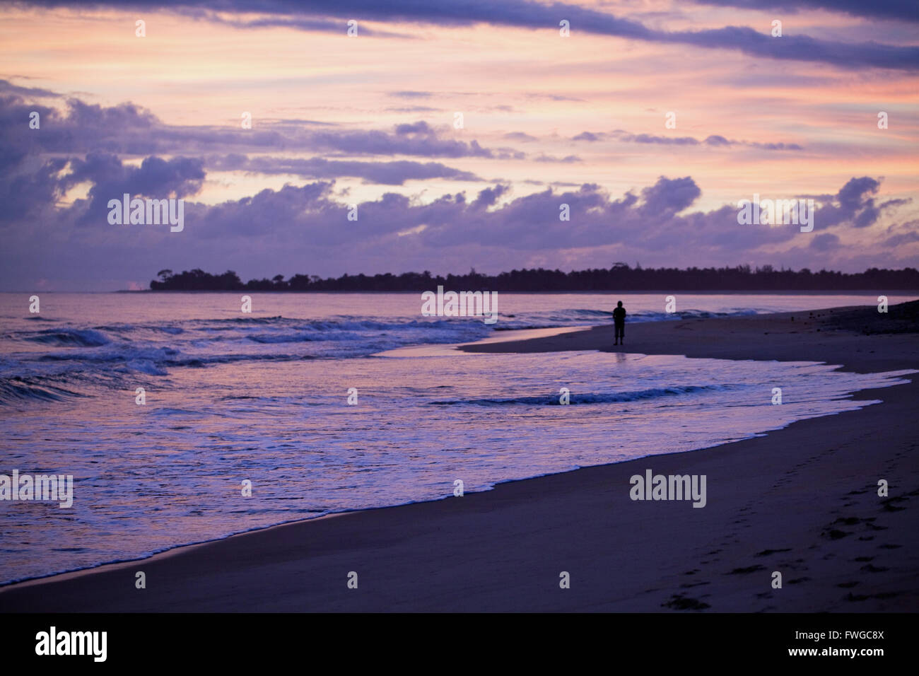Dawn. Sambava beach. Sava Region. Overlooking Indian Ocean. North-east ...
