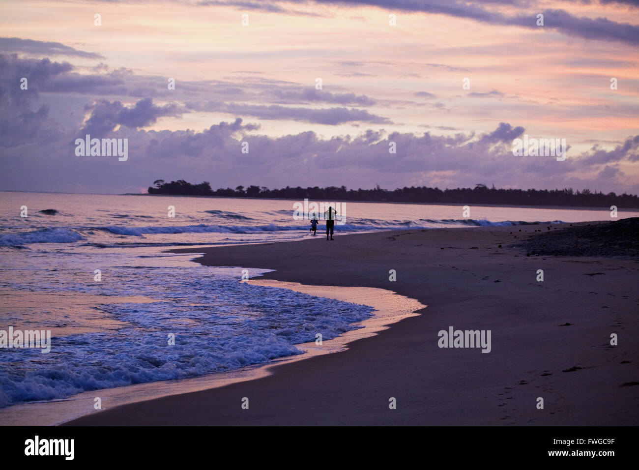 Dawn. Sambava beach. Sava Region. Overlooking Indian Ocean. North-east ...