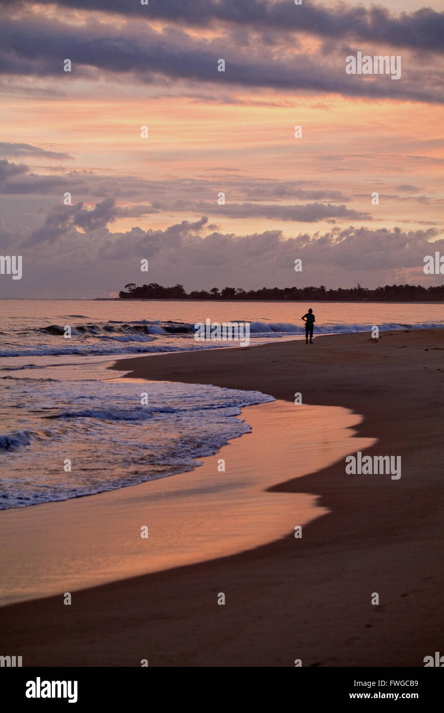 Sambava beach. Sunrise. Sava Region. North East Madagascar Stock Photo ...