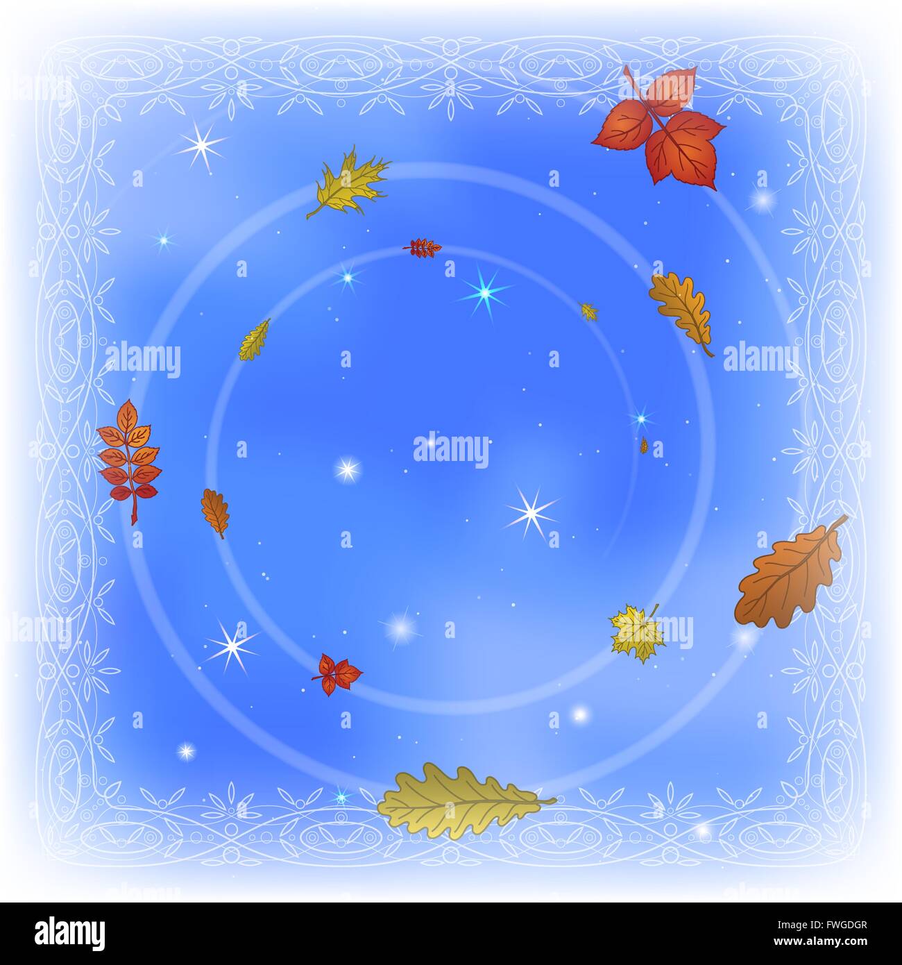 Abstract background with leaves on sky Stock Vector Image & Art - Alamy