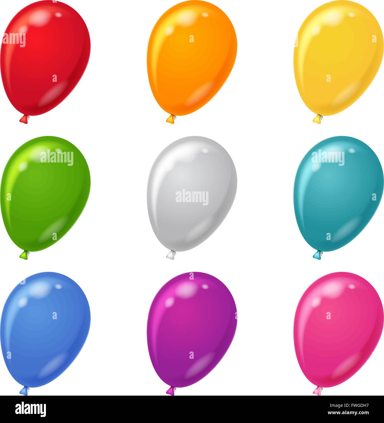 Gold balloon set isolated Stock Vector Images - Alamy