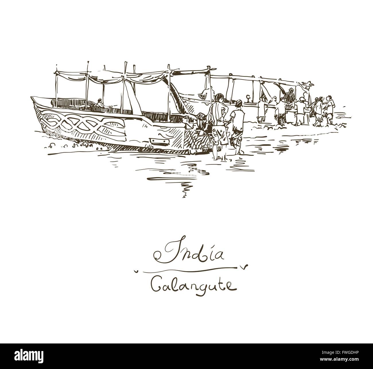 Goa boat beach Cut Out Stock Images & Pictures - Alamy