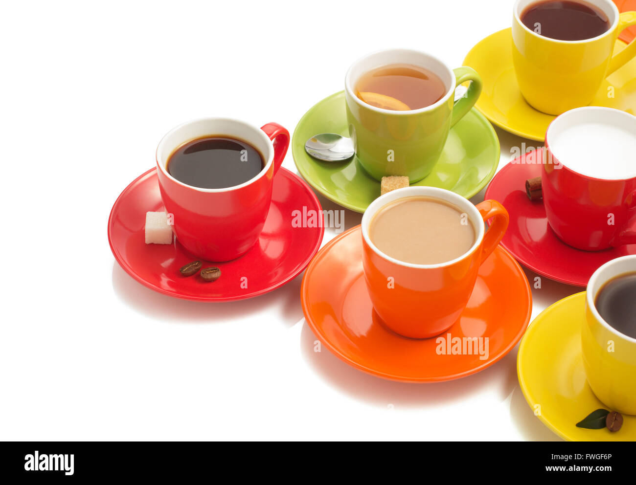 cup of coffee isolated on white background Stock Photo - Alamy