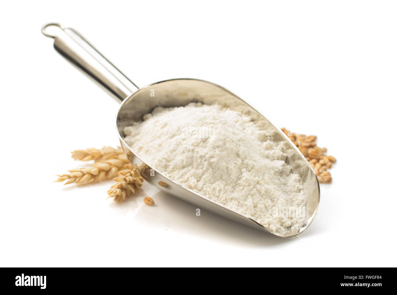 wheat flour isolated on white background Stock Photo - Alamy