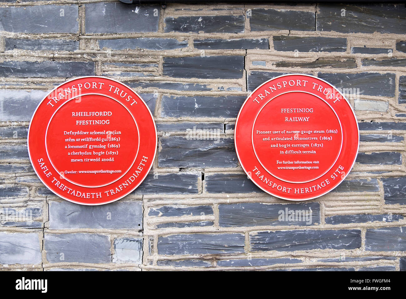 Vintage signs at heritage railway in north wales Stock Photo - Alamy