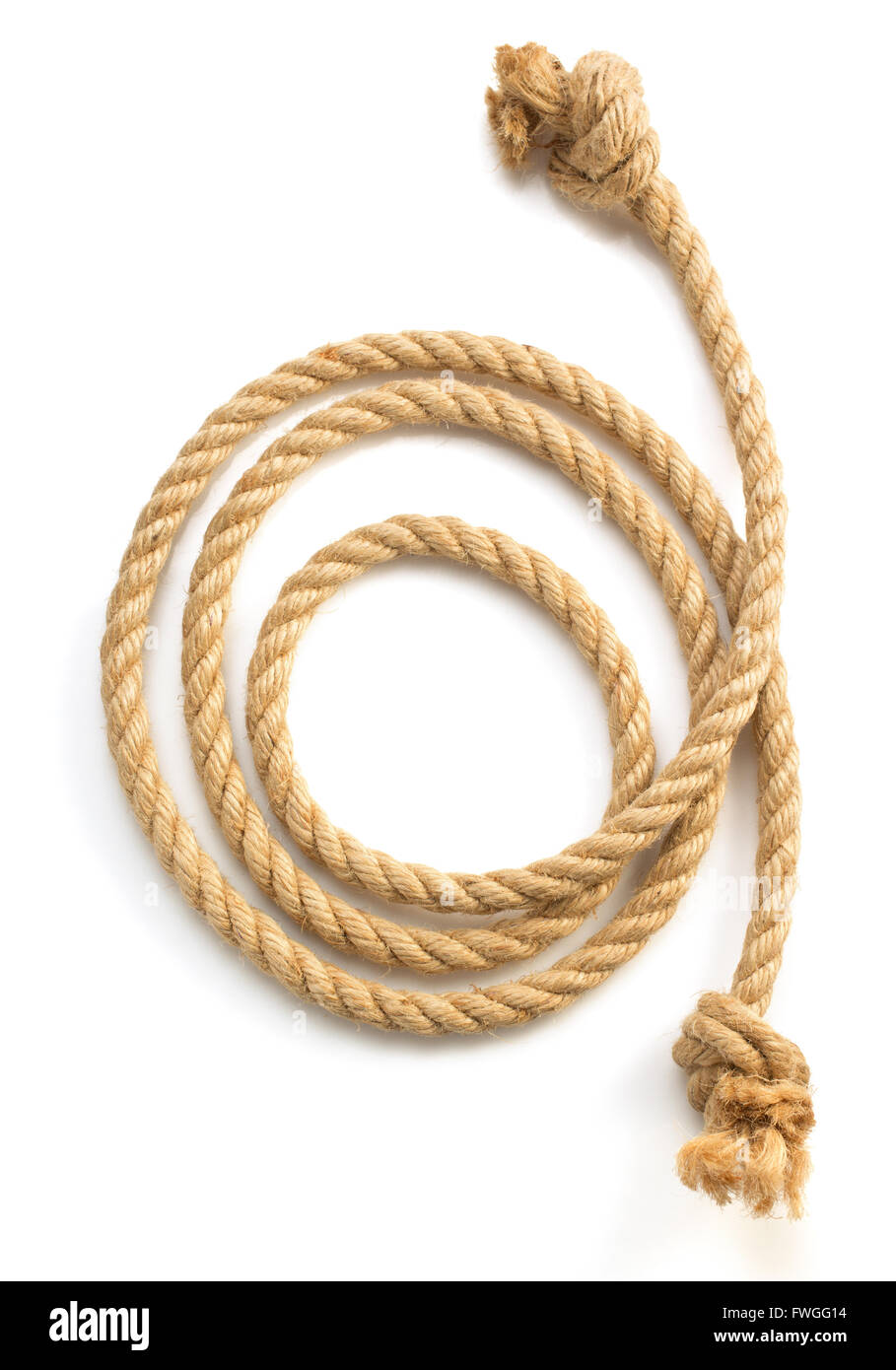 ship rope isolated on white background Stock Photo - Alamy
