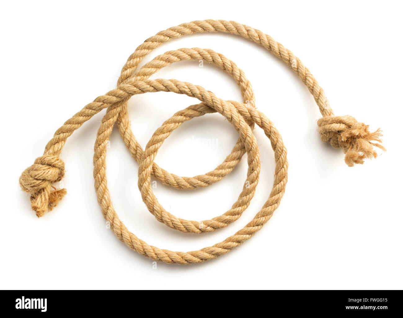 ship rope isolated on white background Stock Photo - Alamy