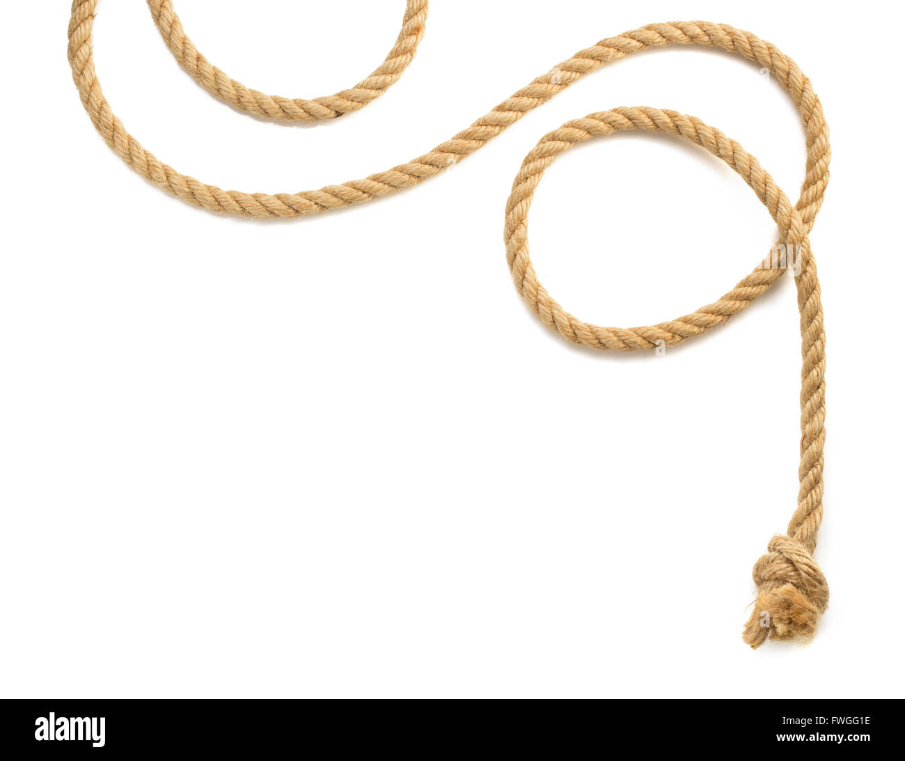 ship rope isolated on white background Stock Photo - Alamy