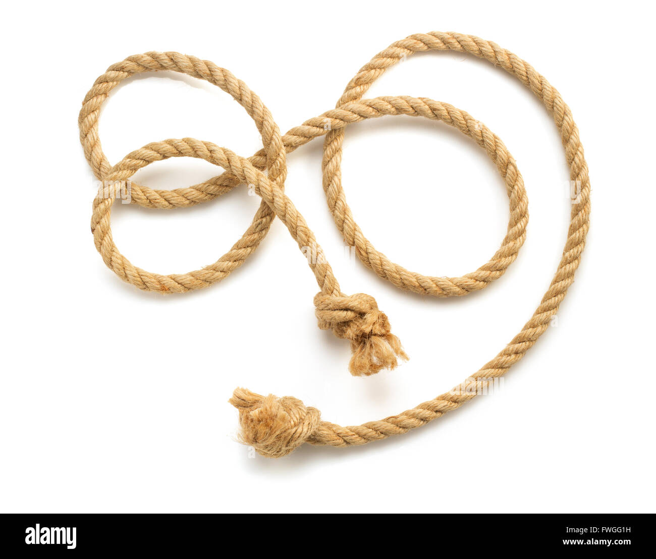 ship rope isolated on white background Stock Photo - Alamy