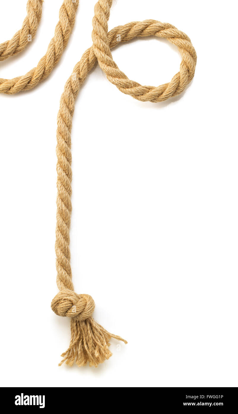 ship rope isolated on white background Stock Photo - Alamy