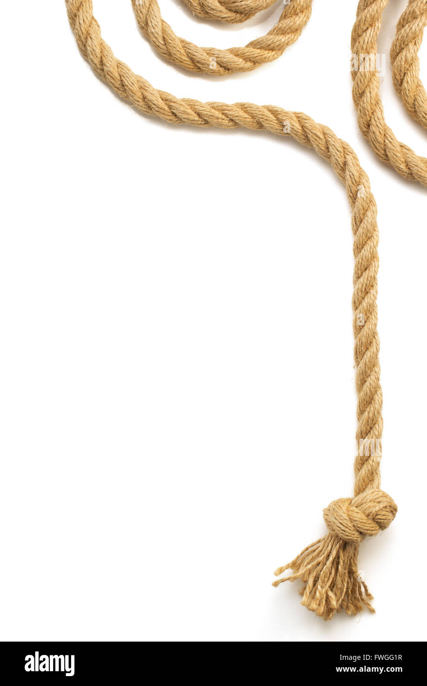 ship rope isolated on white background Stock Photo - Alamy