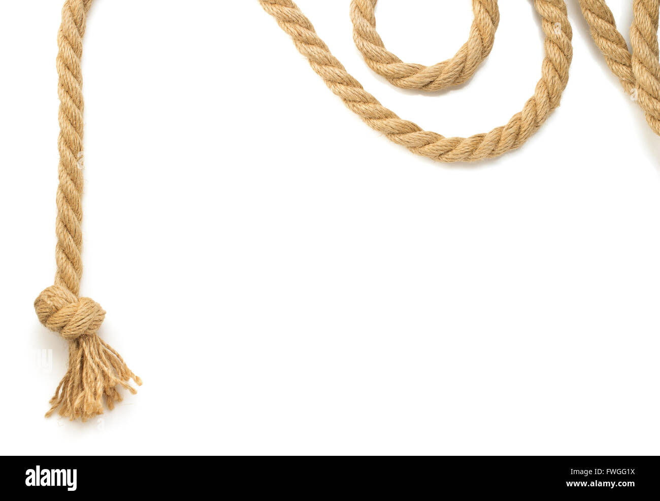 ship rope isolated on white background Stock Photo - Alamy