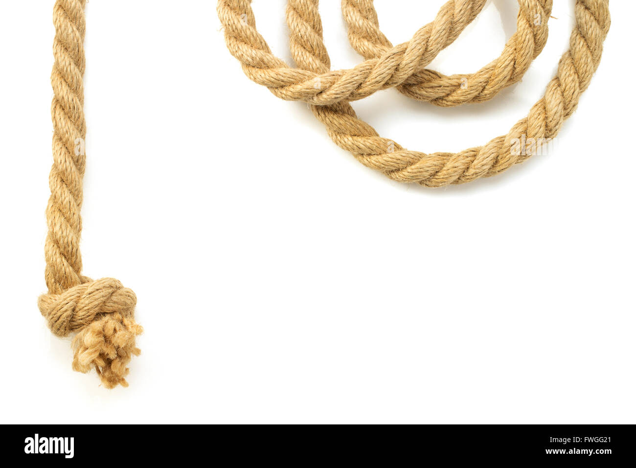 ship rope isolated on white background Stock Photo - Alamy