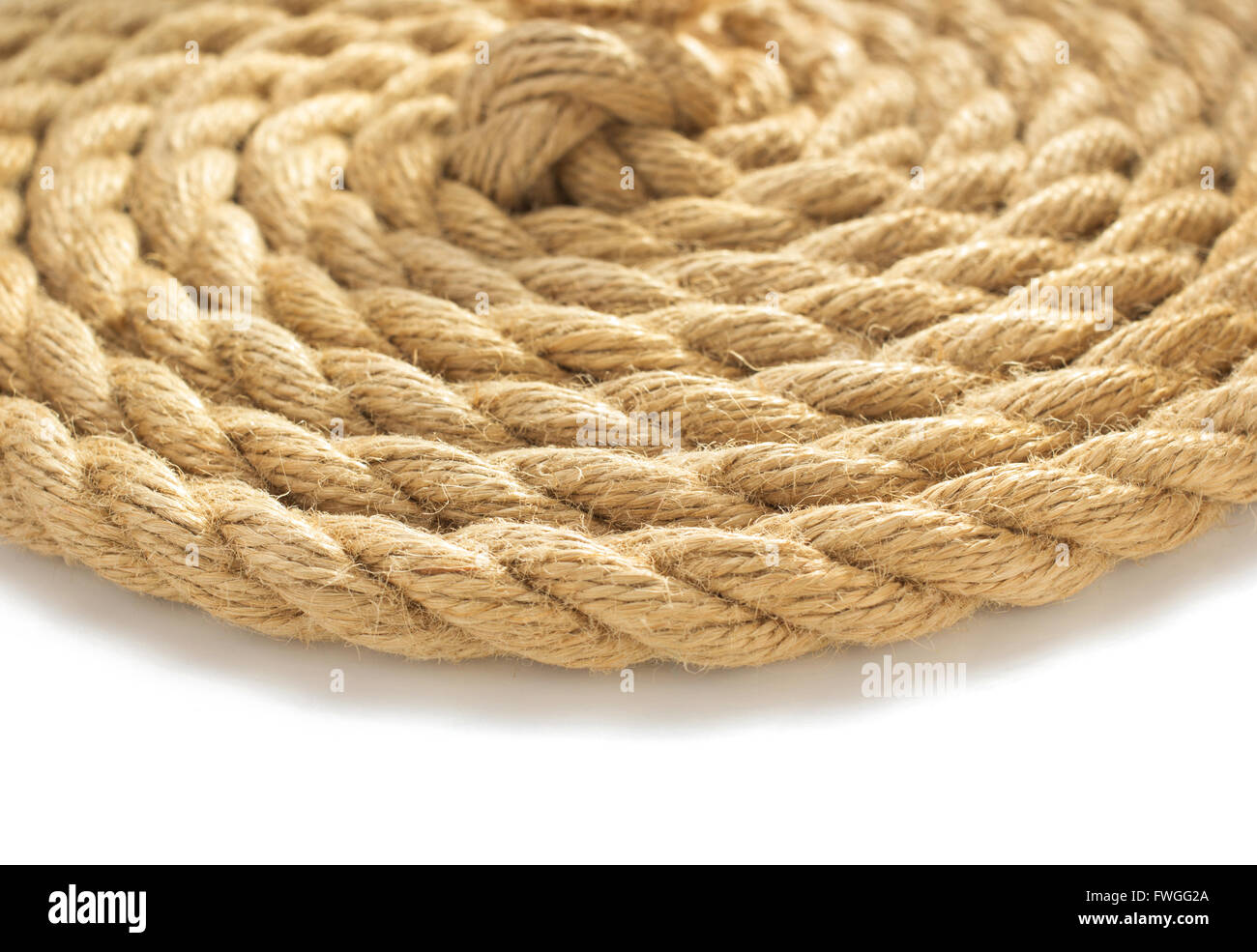 ship rope on white background Stock Photo - Alamy