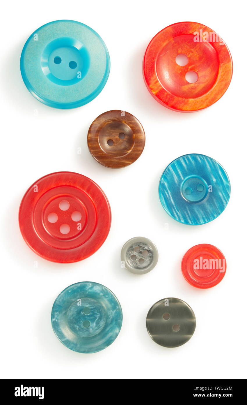 clothes buttons isolated on white background Stock Photo - Alamy
