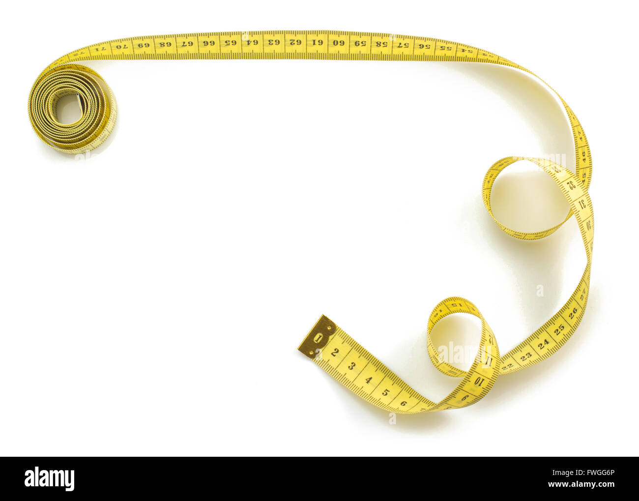 measuring tape isolated on white background Stock Photo - Alamy