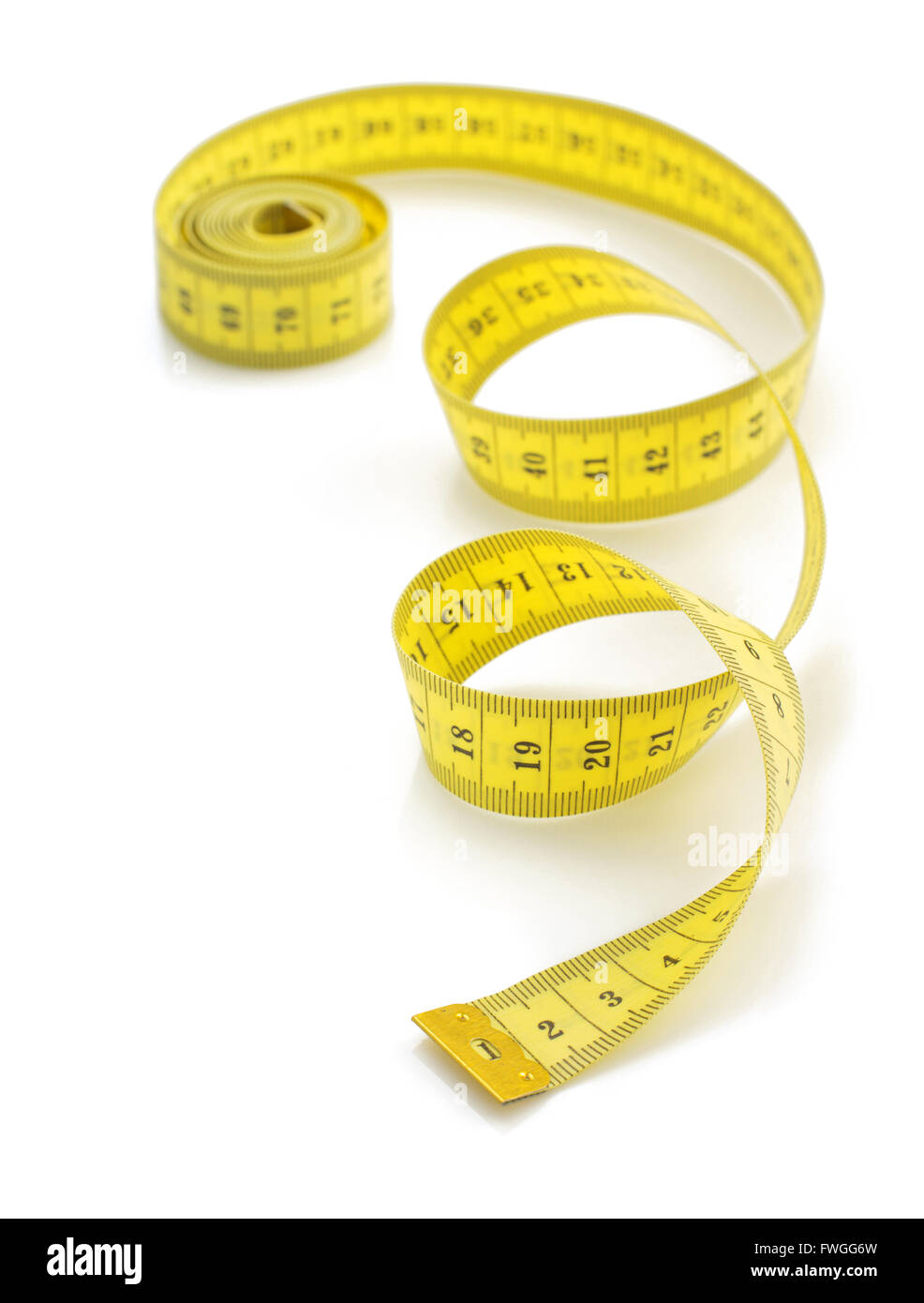 measuring tape isolated on white background Stock Photo - Alamy