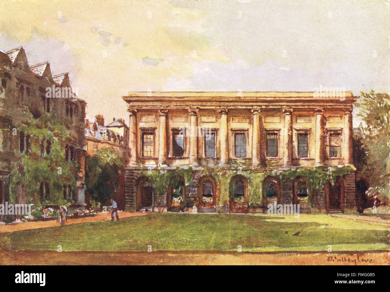 Oriel College Library Oxford 1900's Stock Photo - Alamy