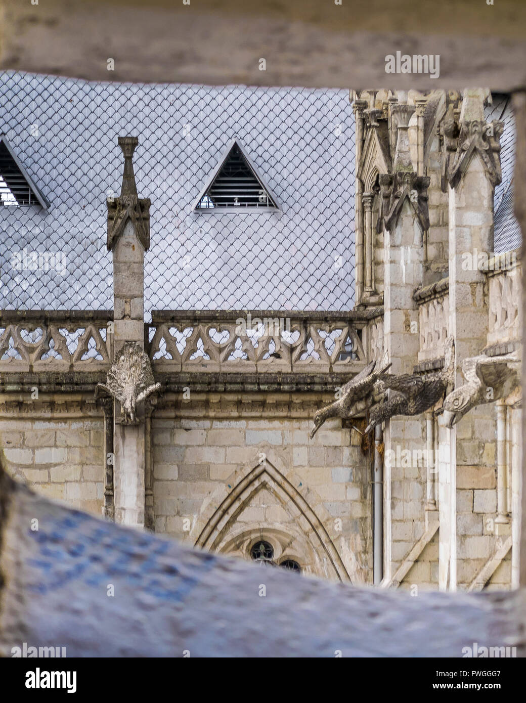 Detail view from one of his windows of neo gothic style San Juan ...