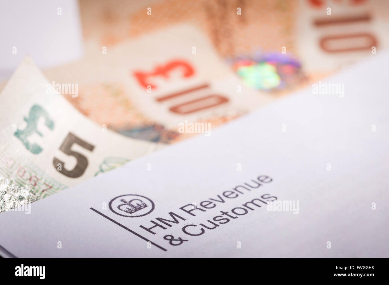 Inland Revenue tax letter with money Stock Photo - Alamy