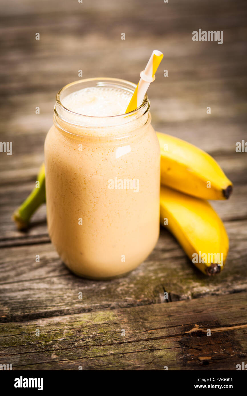 Fresh banana shake Stock Photo - Alamy
