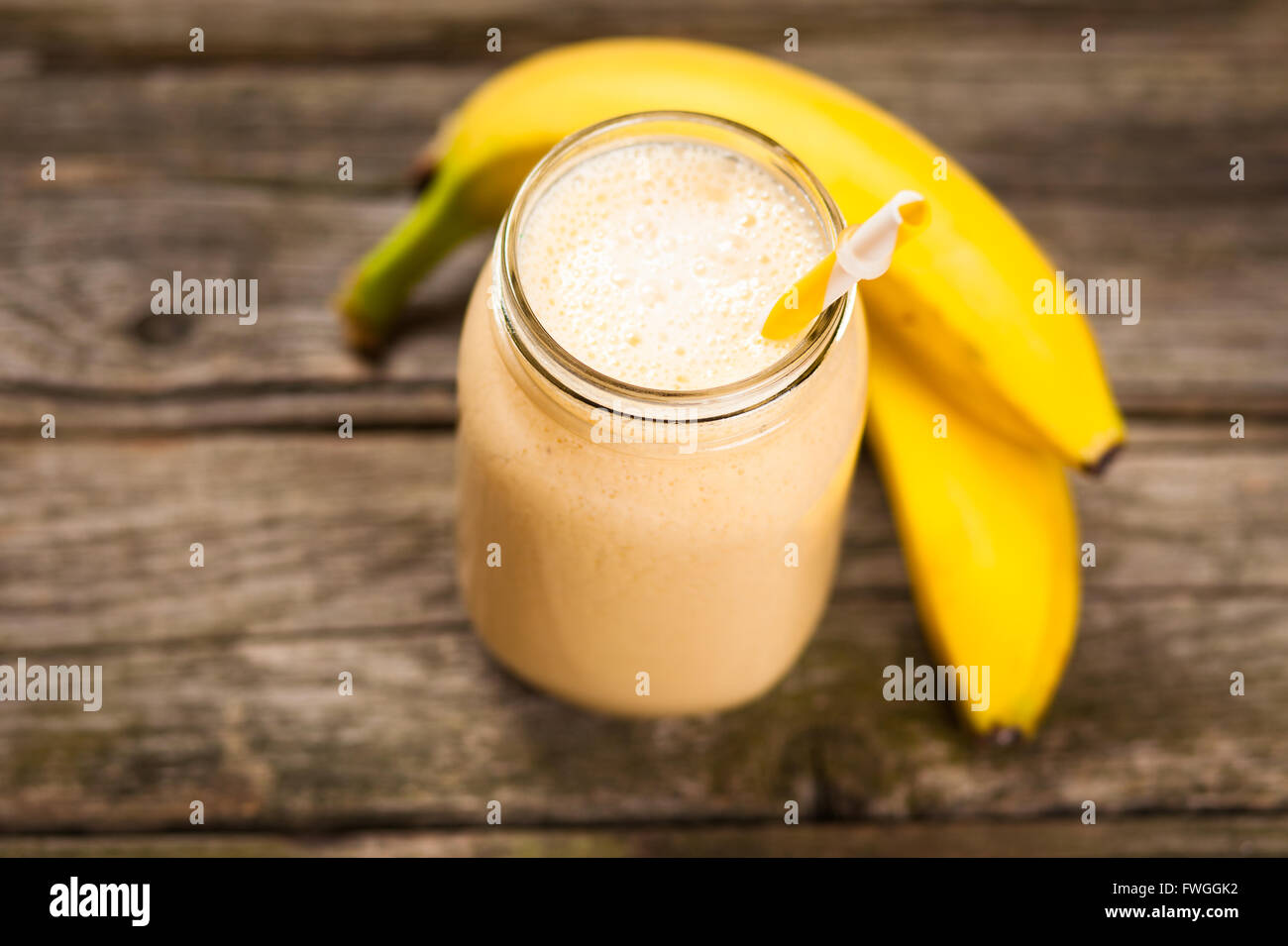 Fresh banana shake Stock Photo - Alamy