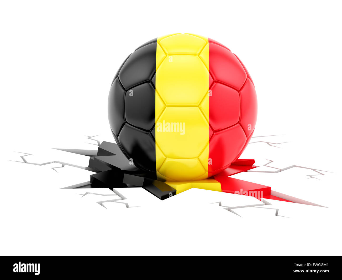 soccer ball with the flag of Belgium Stock Photo - Alamy