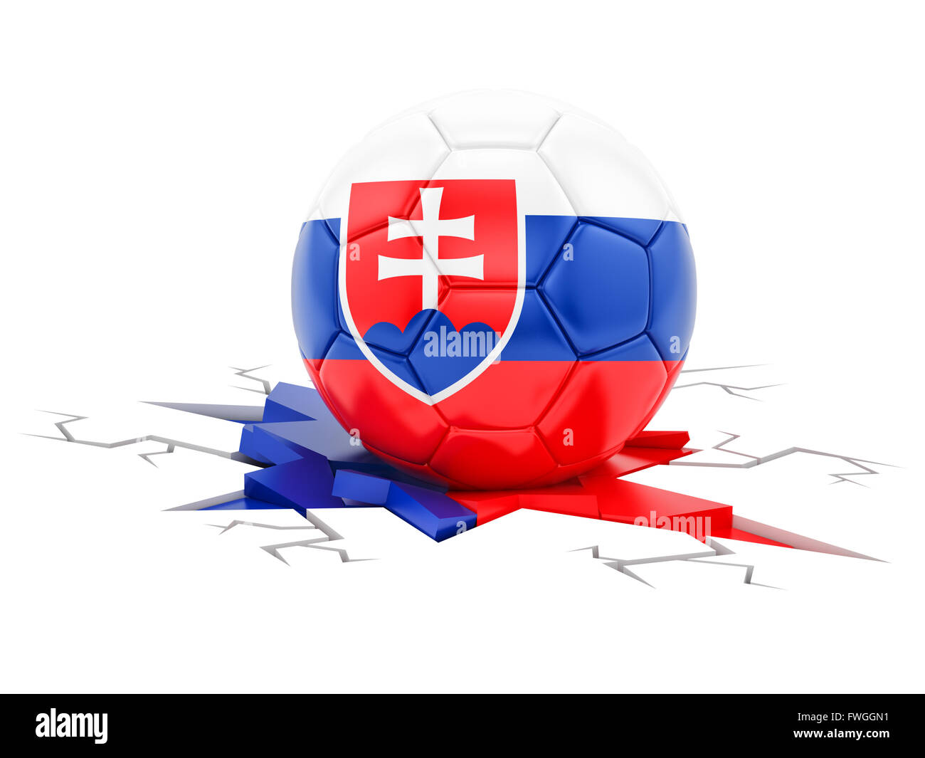 soccer ball with the flag of Slovakia Stock Photo - Alamy