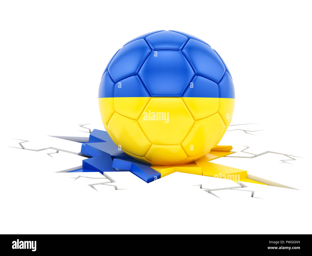 soccer ball with the flag of Ukraine Stock Photo - Alamy