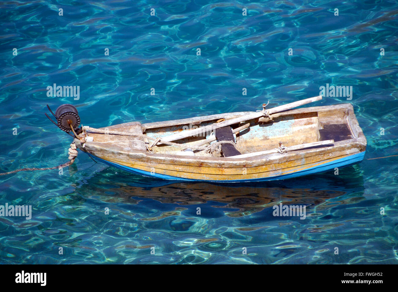 Old traditional greek rowing boat hi-res stock photography and images ...
