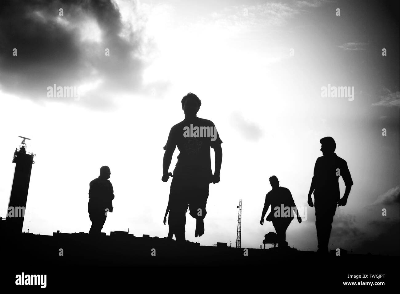 Silhouette Of People Stock Photo - Alamy