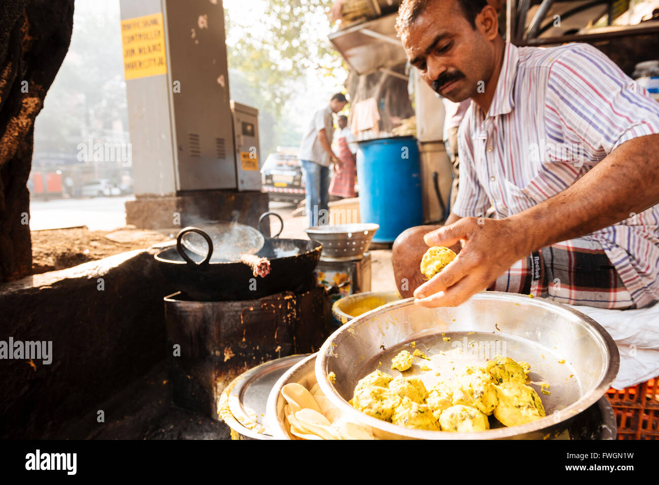 Street food stall, Mumbai, India, South Asia Stock Photo - Alamy