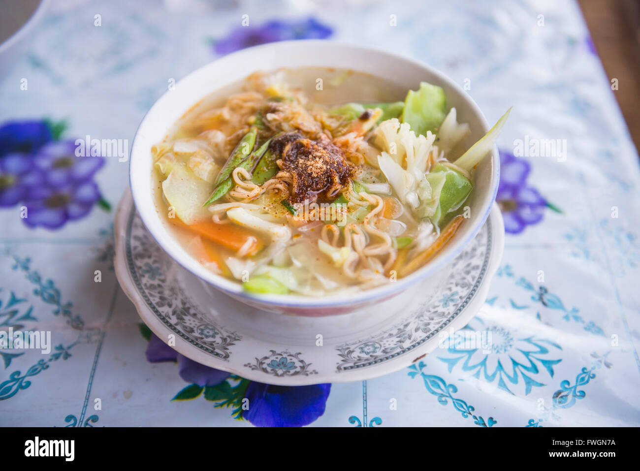 Traditional shan noodle soup hi-res stock photography and images - Alamy