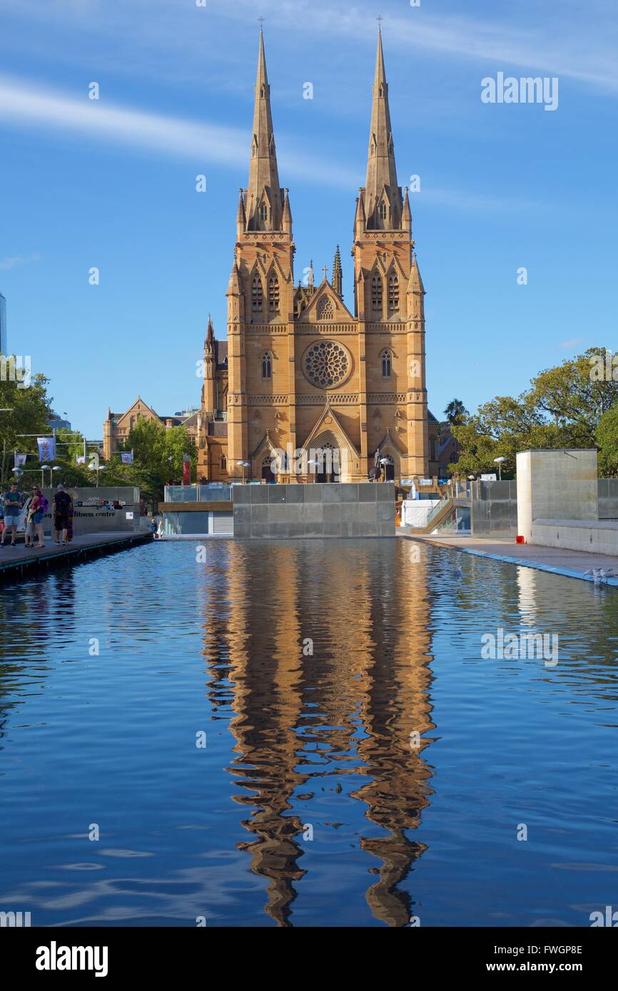 St Mary's Cathedral, Sydney, New South Wales, Australia, Oceania Stock ...