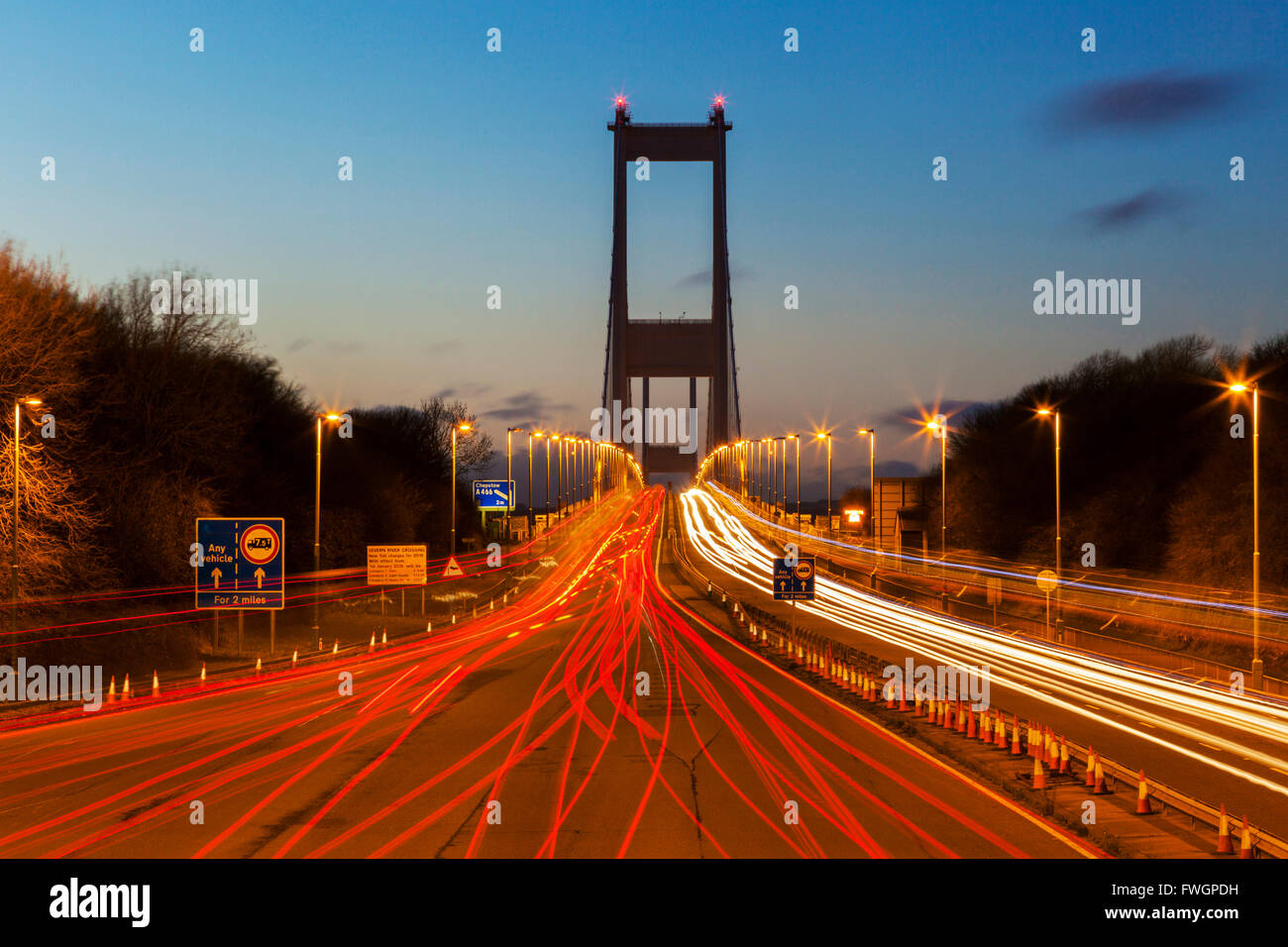 The First (Old) Severn Bridge, Avon, England, United Kingdom, Europe ...
