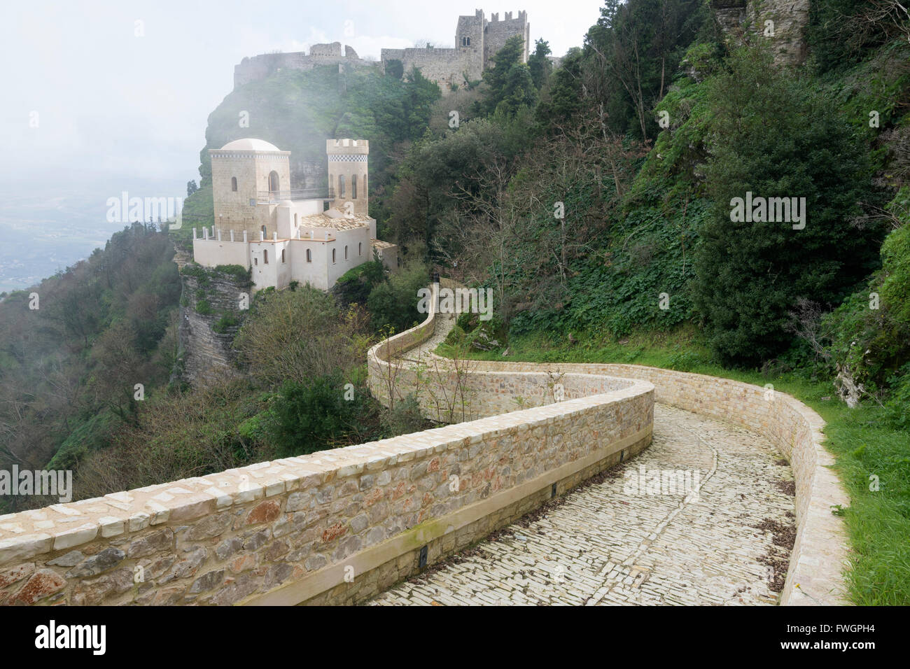 Venus Castle, Erice, Sicily, Italy, Europe Stock Photo - Alamy