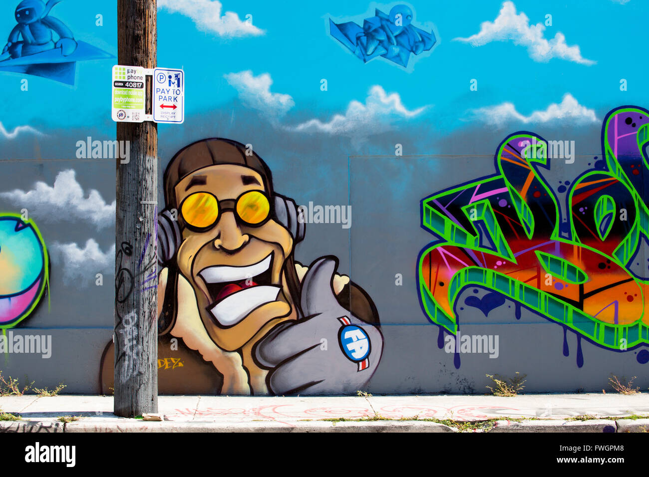 Graffiti street art in the Wynwood Art District of Miami, Florida ...