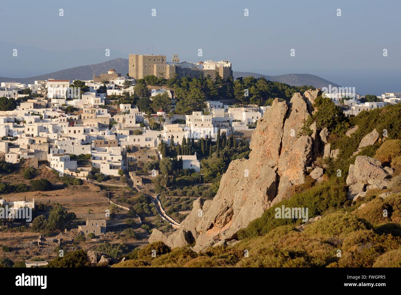 Overview of Chora and the Monastery of St. John the Theologian, UNESCO ...